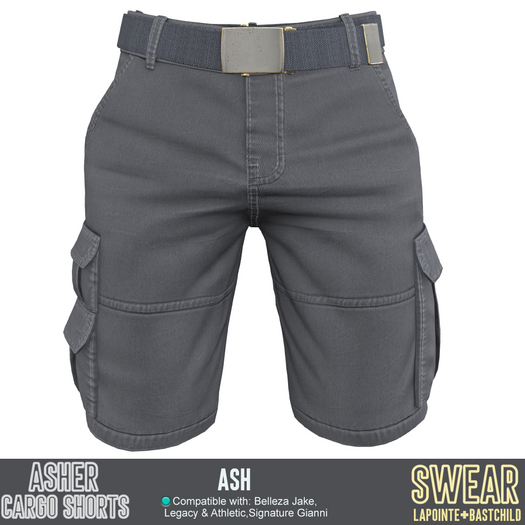 Second Life Marketplace Cargo Shorts Asher Ash